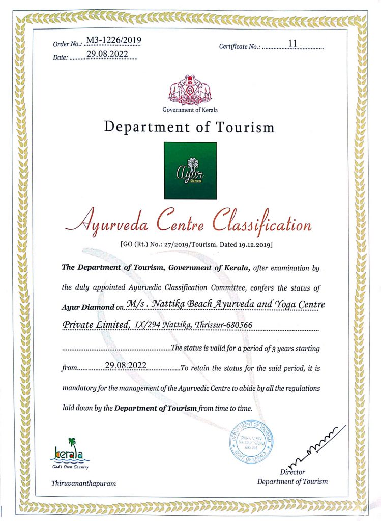 NABH & Ayur Diamond Certified Ayurveda Center in Kerala